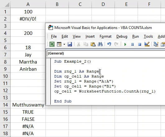  Excel Vba